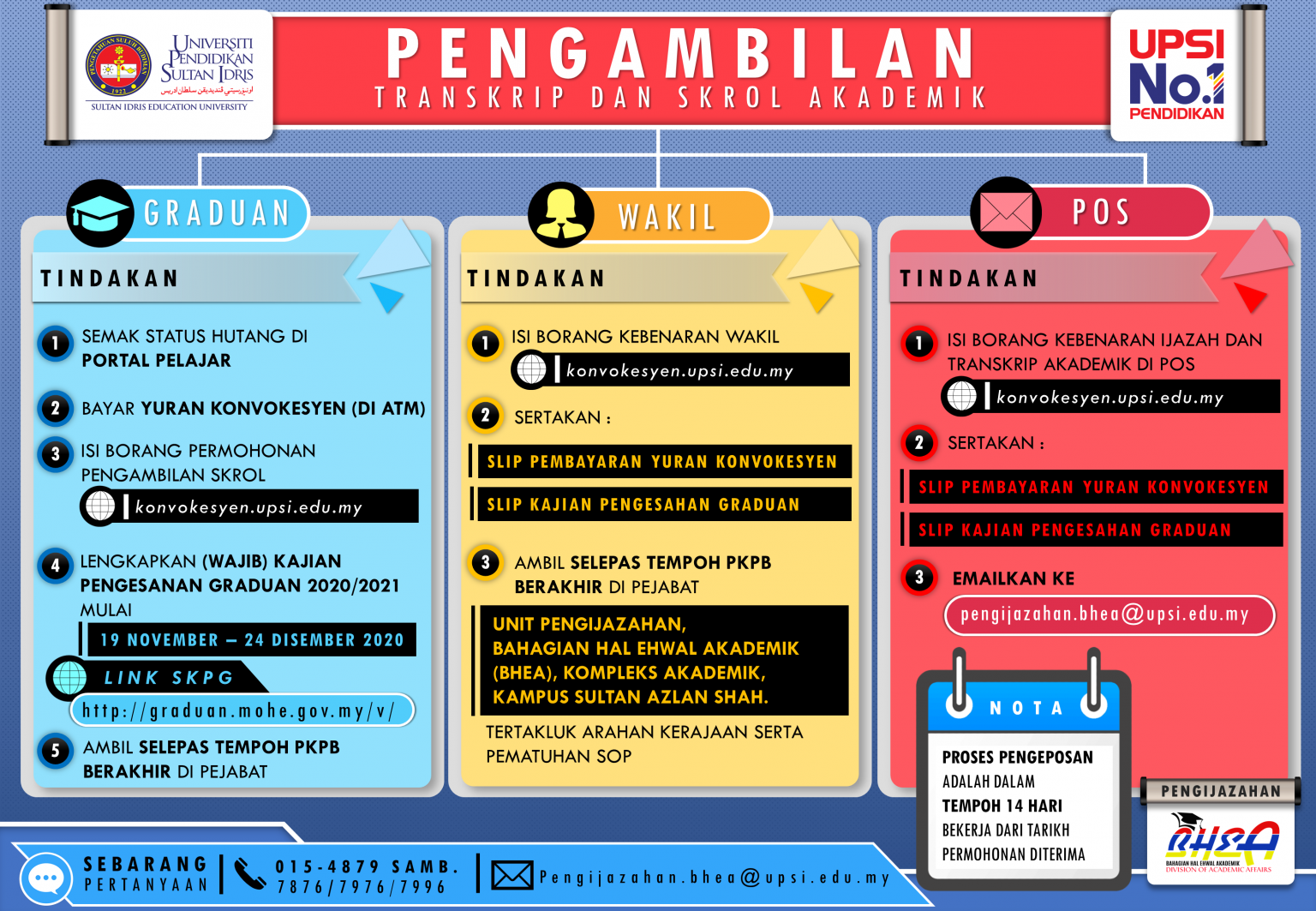 GRADUATION UNIT – UPSI | Bahagian Hal Ehwal Akademik