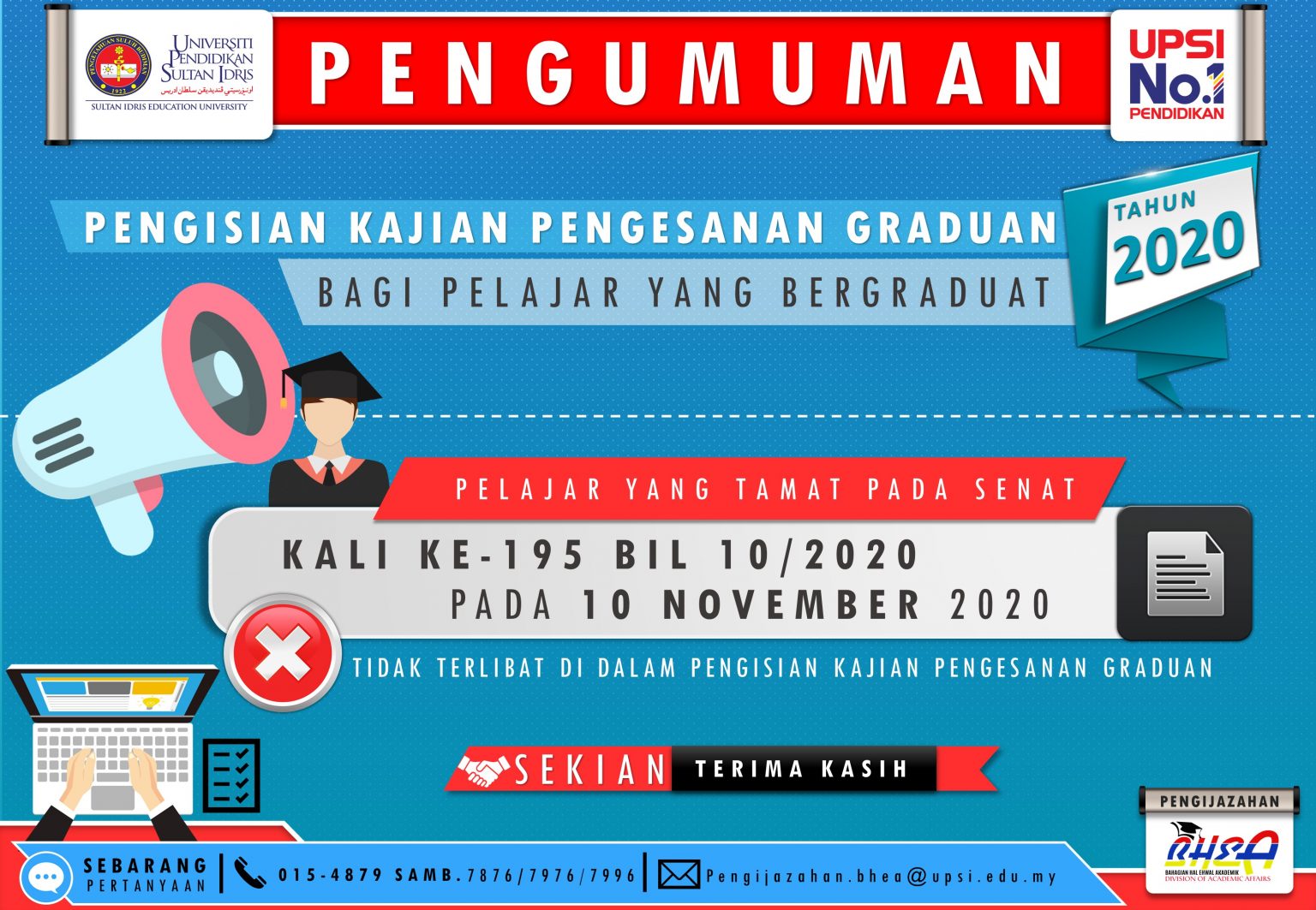GRADUATION UNIT – UPSI | Bahagian Hal Ehwal Akademik