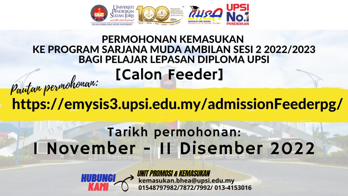 Laman Web Rasmi Kemasukan UPSI