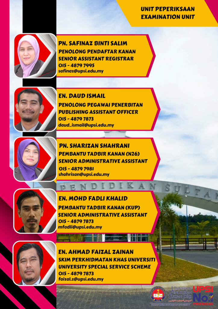 EXAMINATION – UPSI | Bahagian Hal Ehwal Akademik
