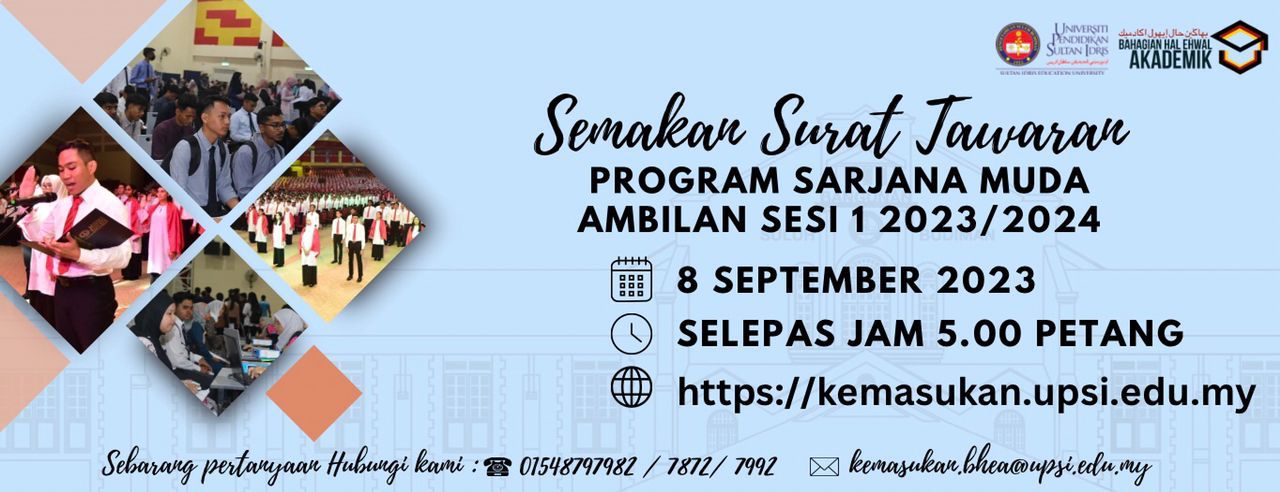UNIT KEMASUKAN – UPSI | Bahagian Hal Ehwal Akademik