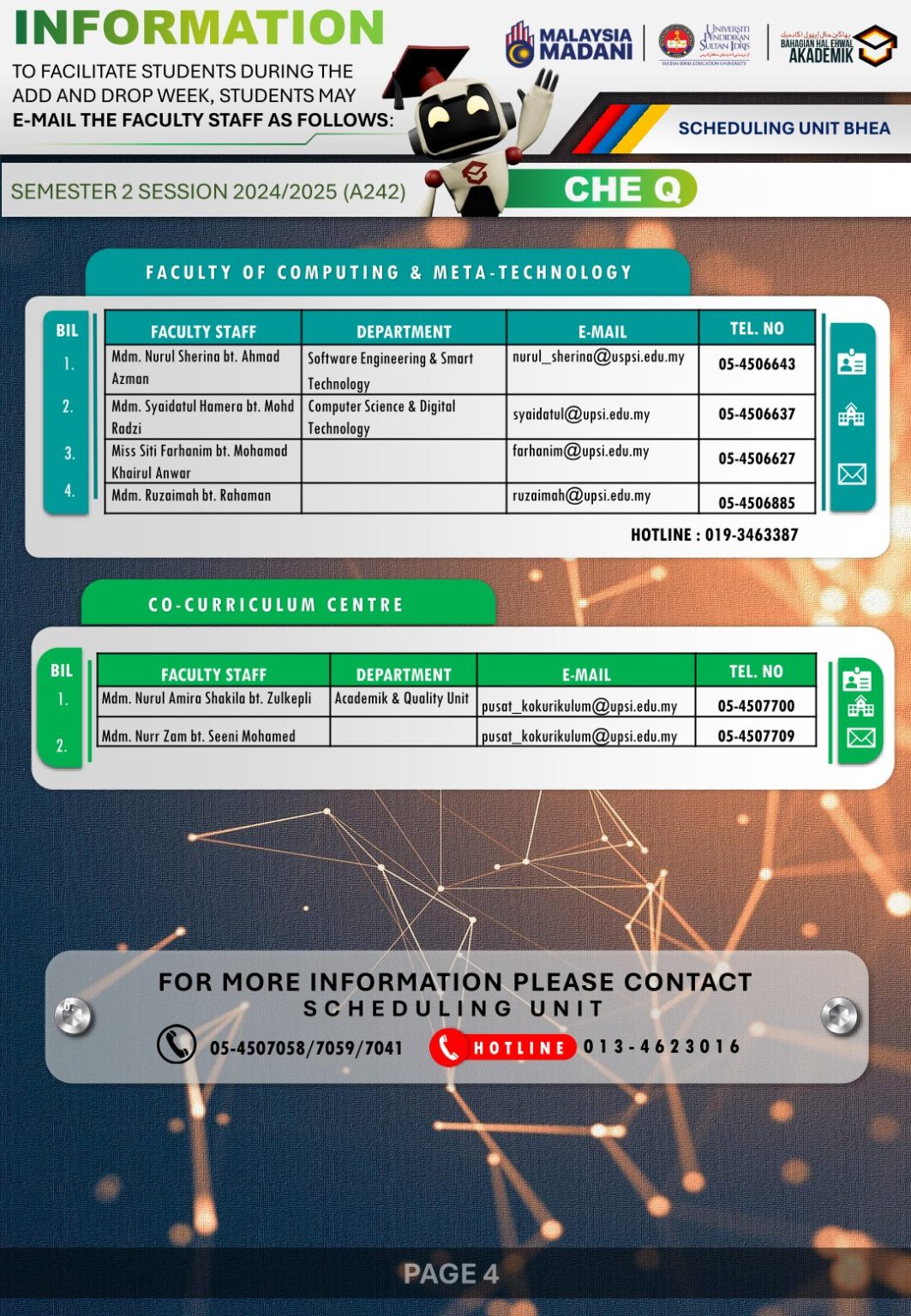 UPSI | Bahagian Hal Ehwal Akademik – | PENERAJU KEBITARAAN PENDIDIKAN