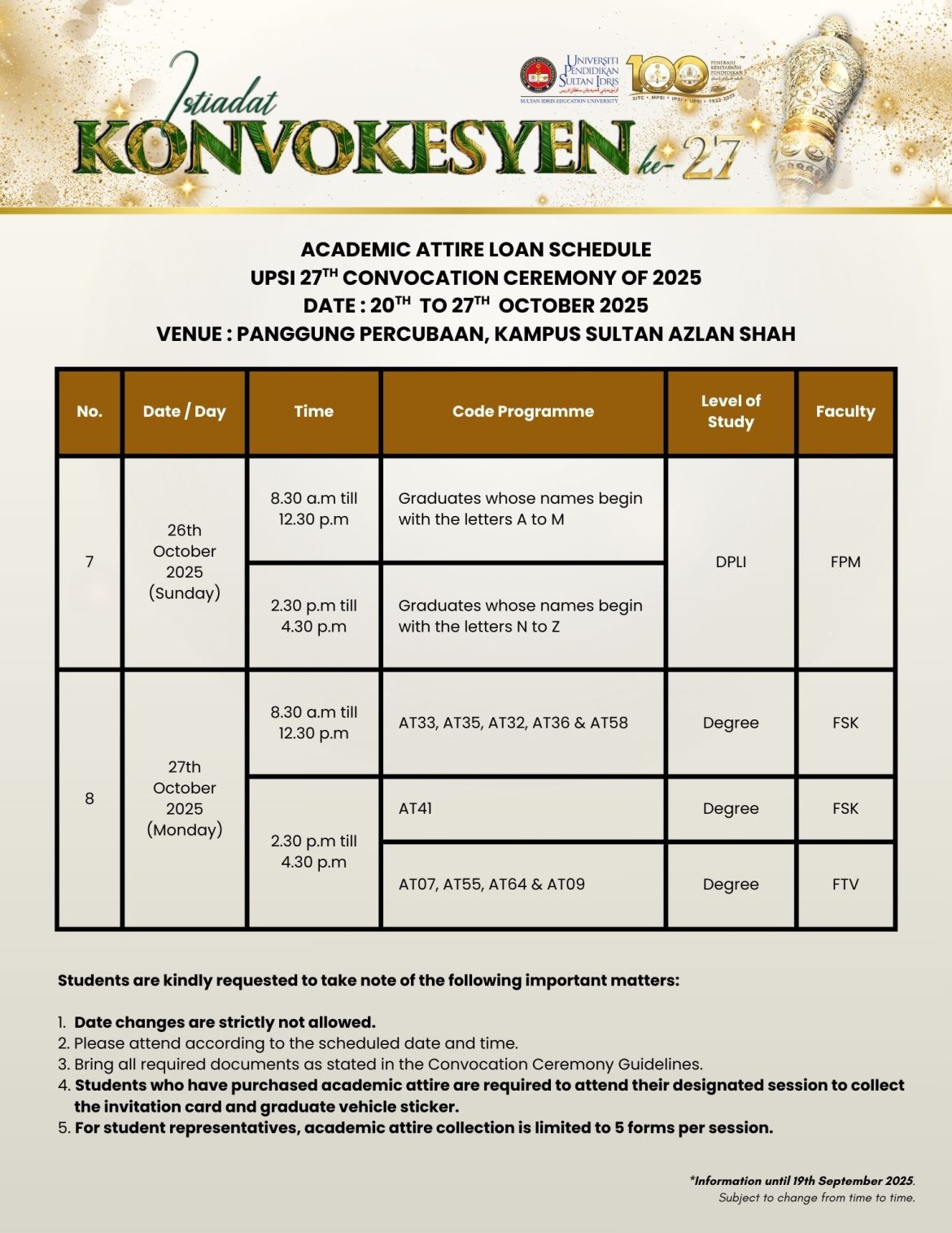 STUDENT – UPSI | Bahagian Hal Ehwal Akademik